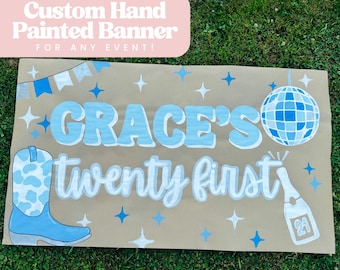 Happy Birthday Hand Painted Banner - Etsy