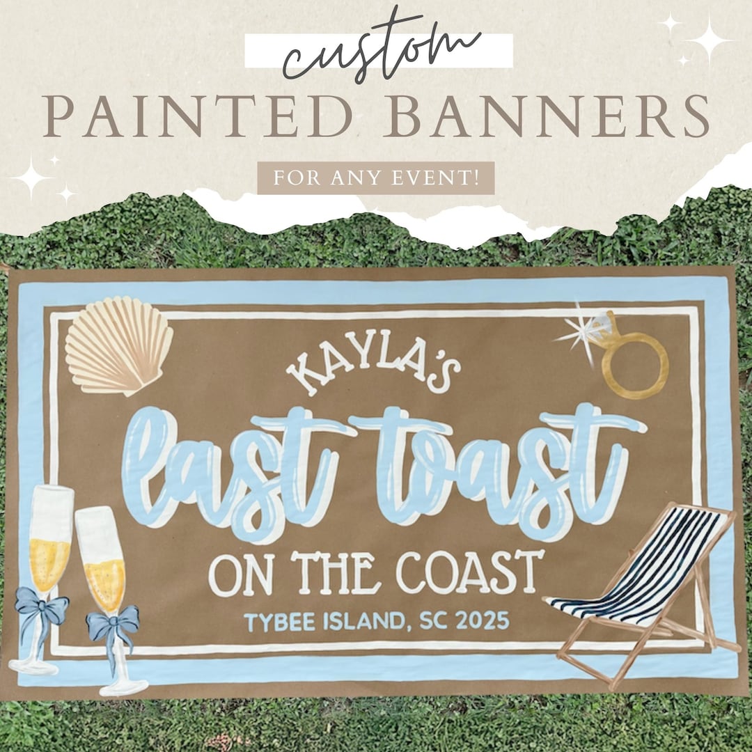 Hand Painted Custom Party Banner, Hand Painted Banner, Hand Painted ...