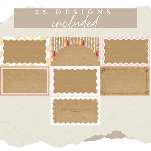 Digital Painted Banner Border Template, Customizable Digital Banner ...