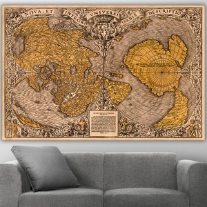 1531 World Map the Oronteus Finaeus Map Poster Canvas - Etsy Singapore