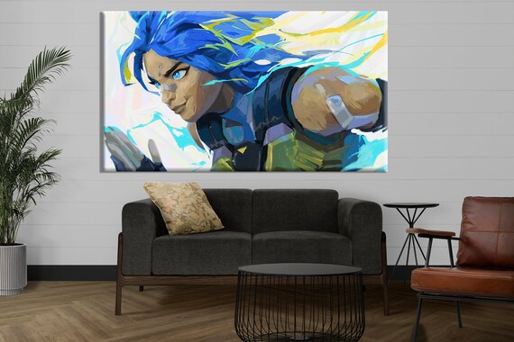 Digital Prints Prints Neon Valorant Art Print Art & Collectibles etna.com.pe