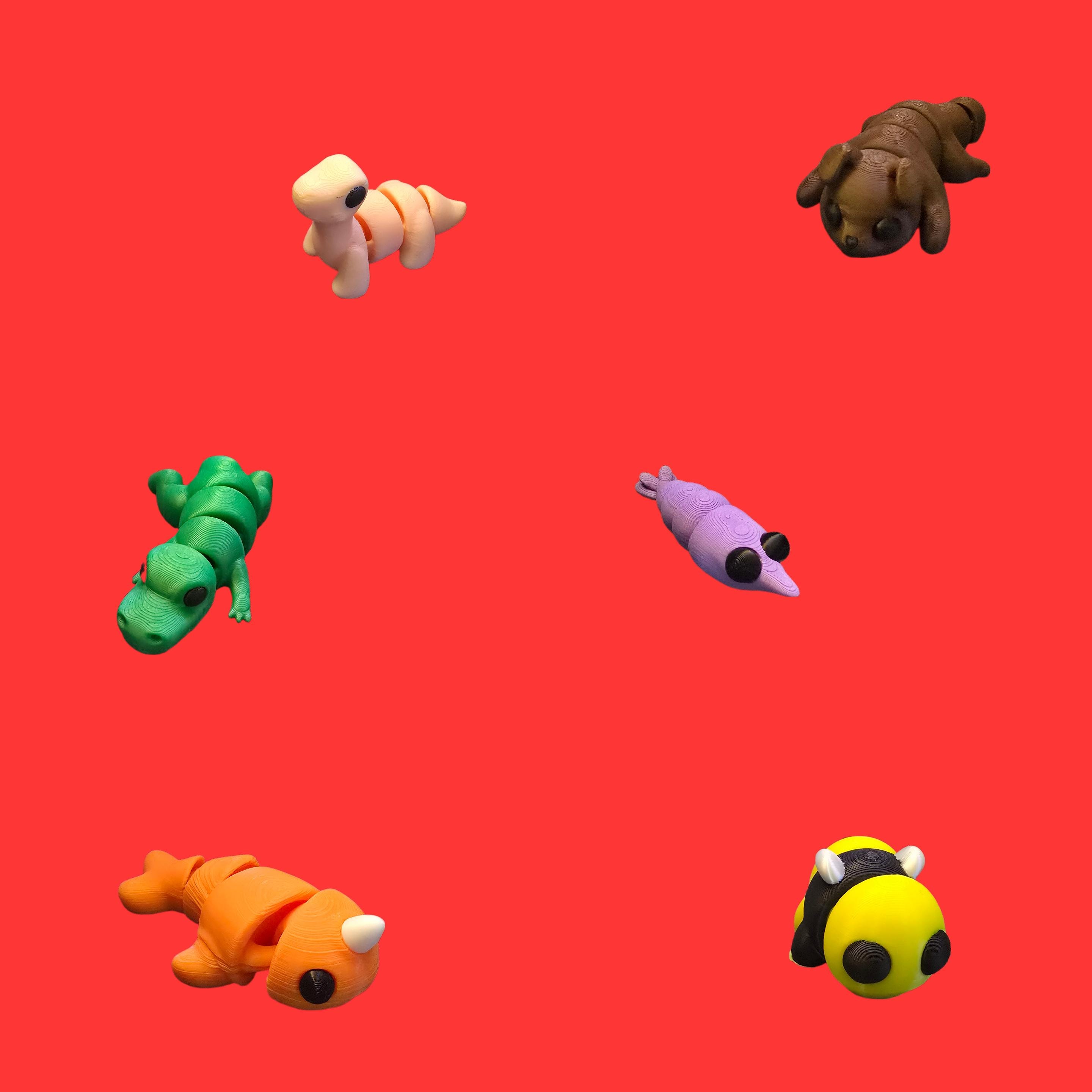 Adorable Articulated Mini 3D Printed Animals - Highly Detailed Desk ...