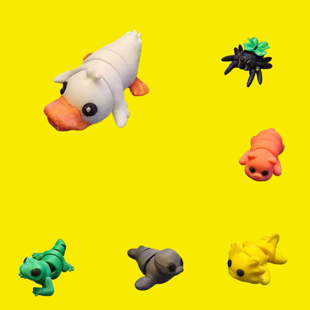 Adorable Articulated Mini 3D Printed Animals - Highly Detailed Desk ...