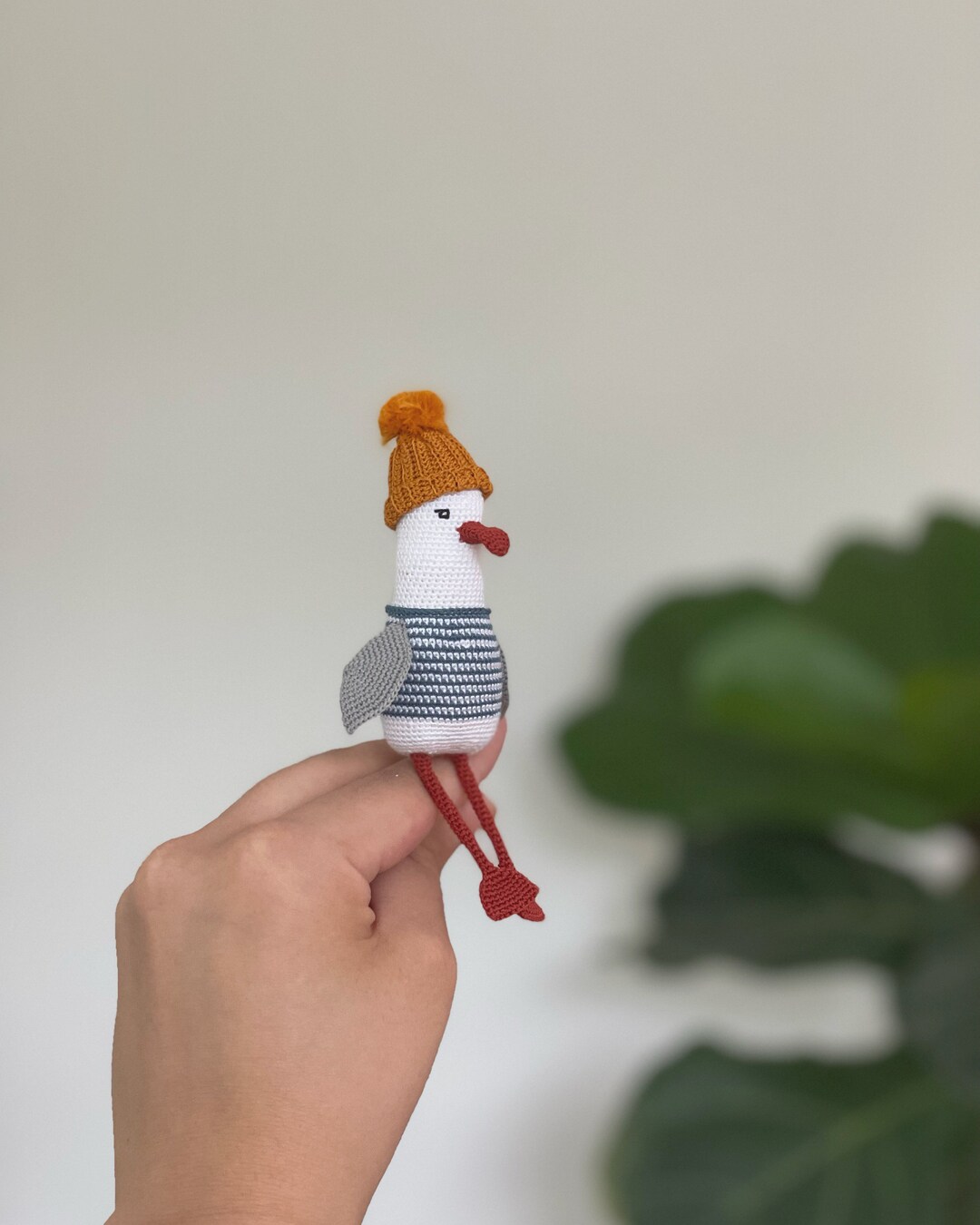 Pre-order. Mini Amigurumi Seagull, Mini Crochet Seagull, Miniature ...