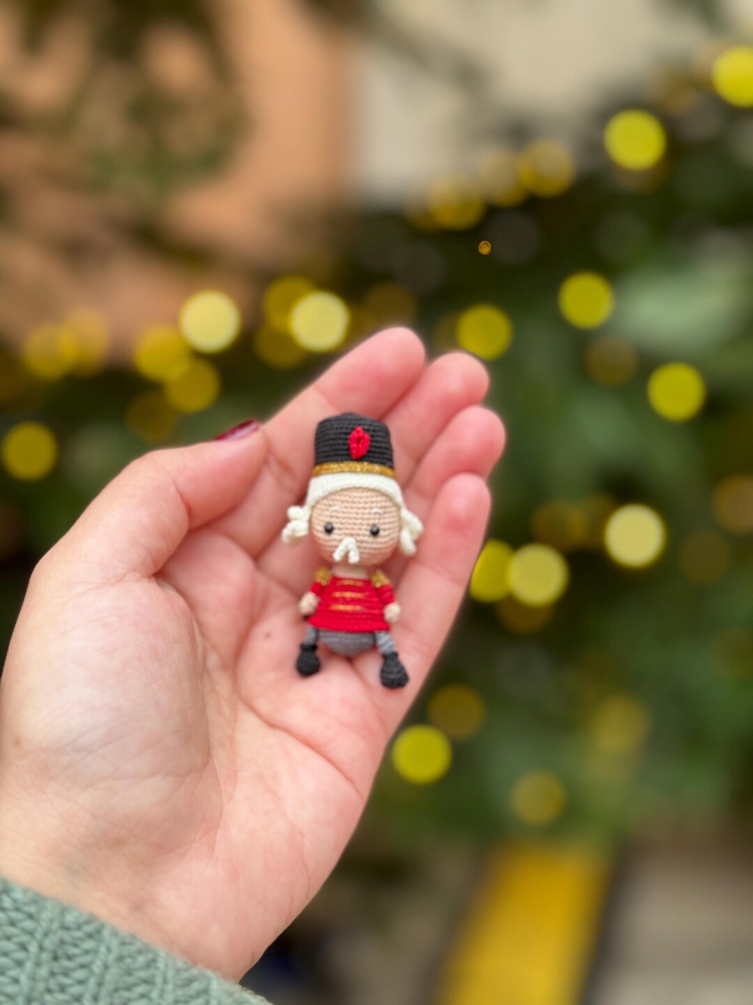 Mini Amigurumi Nutcracker, Miniature Nutcracker, Miniature Amigurumi ...