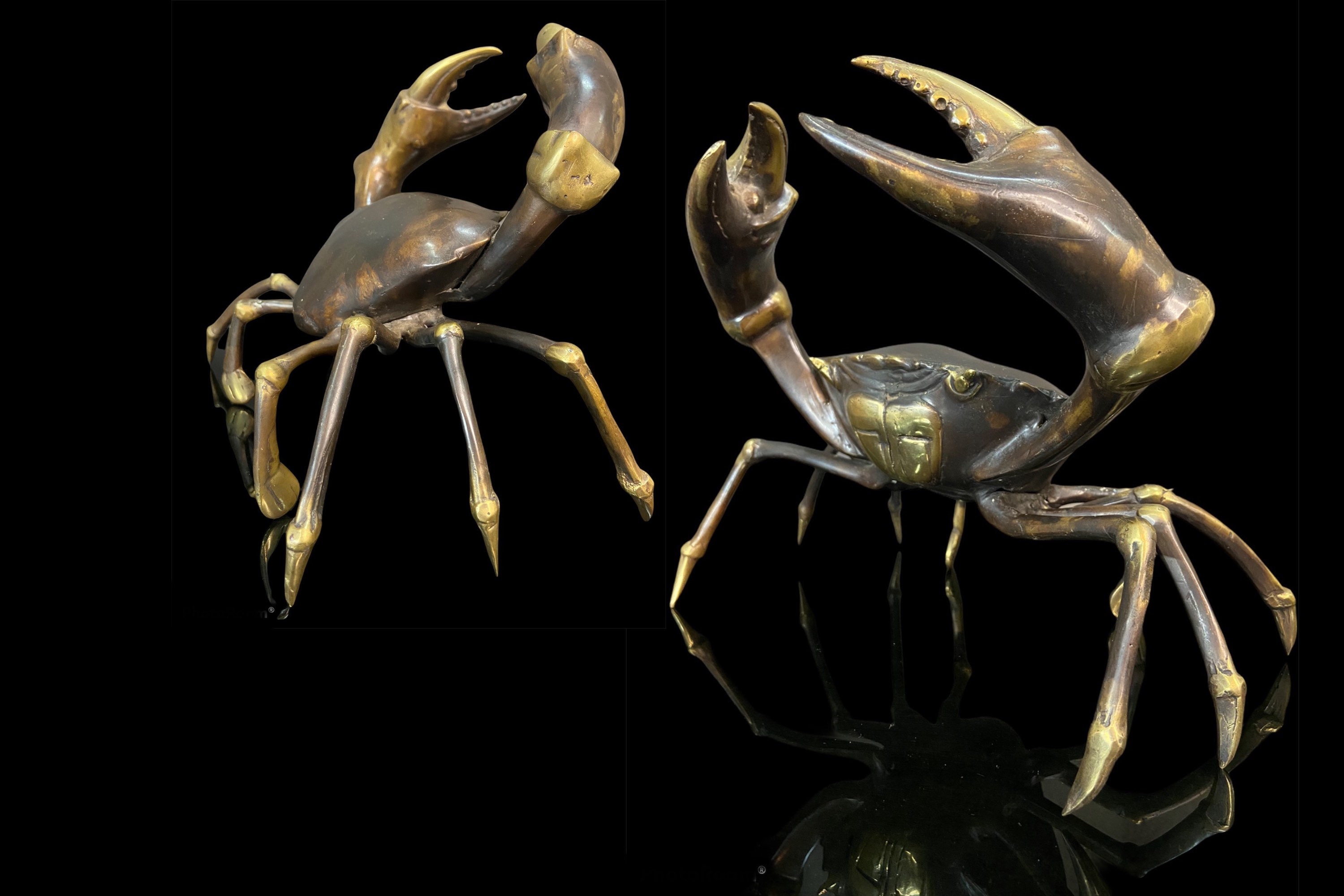 Bronze Crab Sculpture, 9.2 Crab Statue, Bronze Crab Figurines, Crab ...