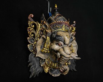 Elephant Wood Mask | Etsy