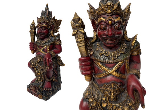 Rahwana Wooden Sculpture Ravana Ramayana Figurines Bali Hand - Etsy
