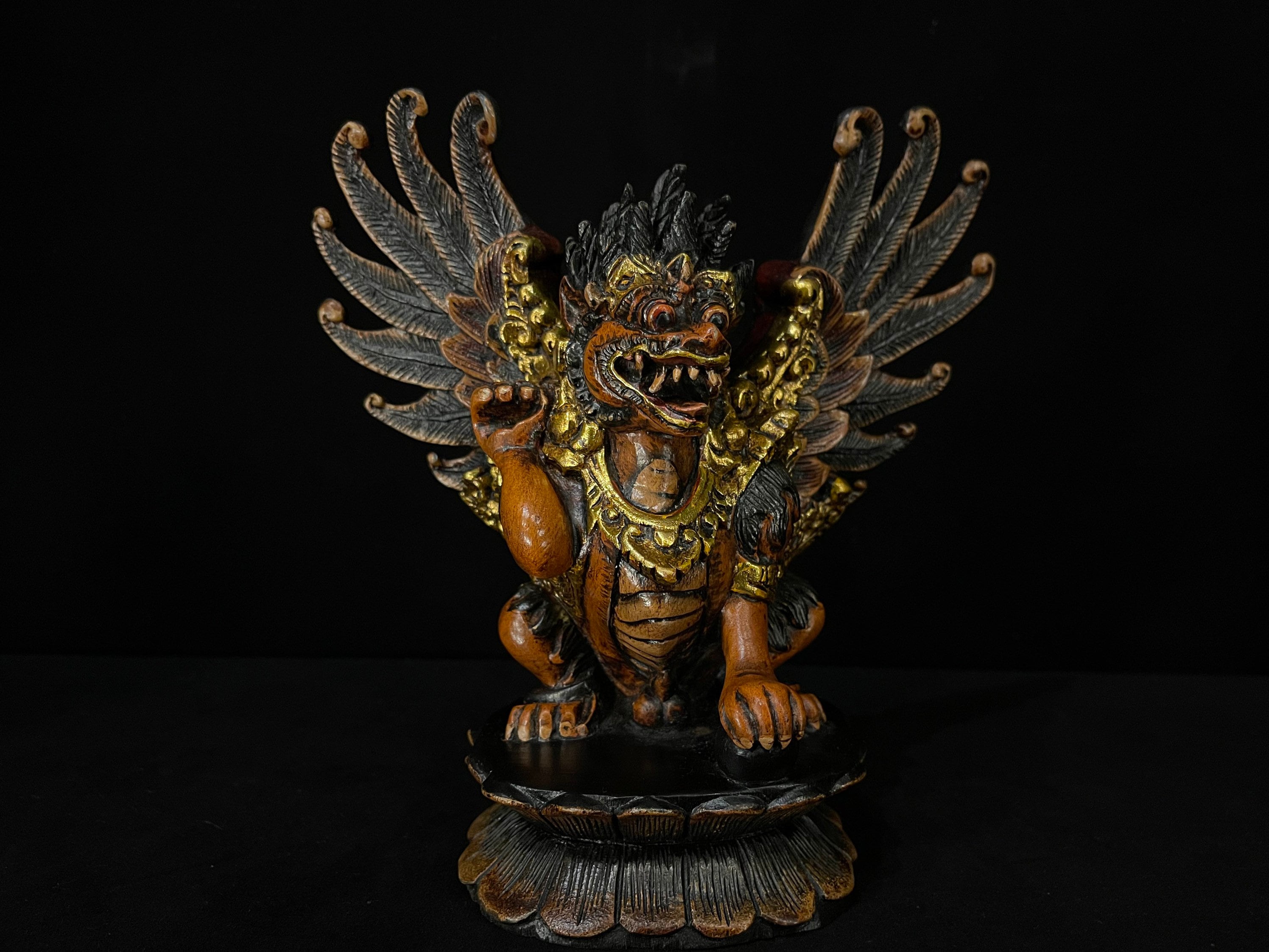 20CM Balinese Singa Barong Winged Lion Sculpture Hand Carving - Etsy