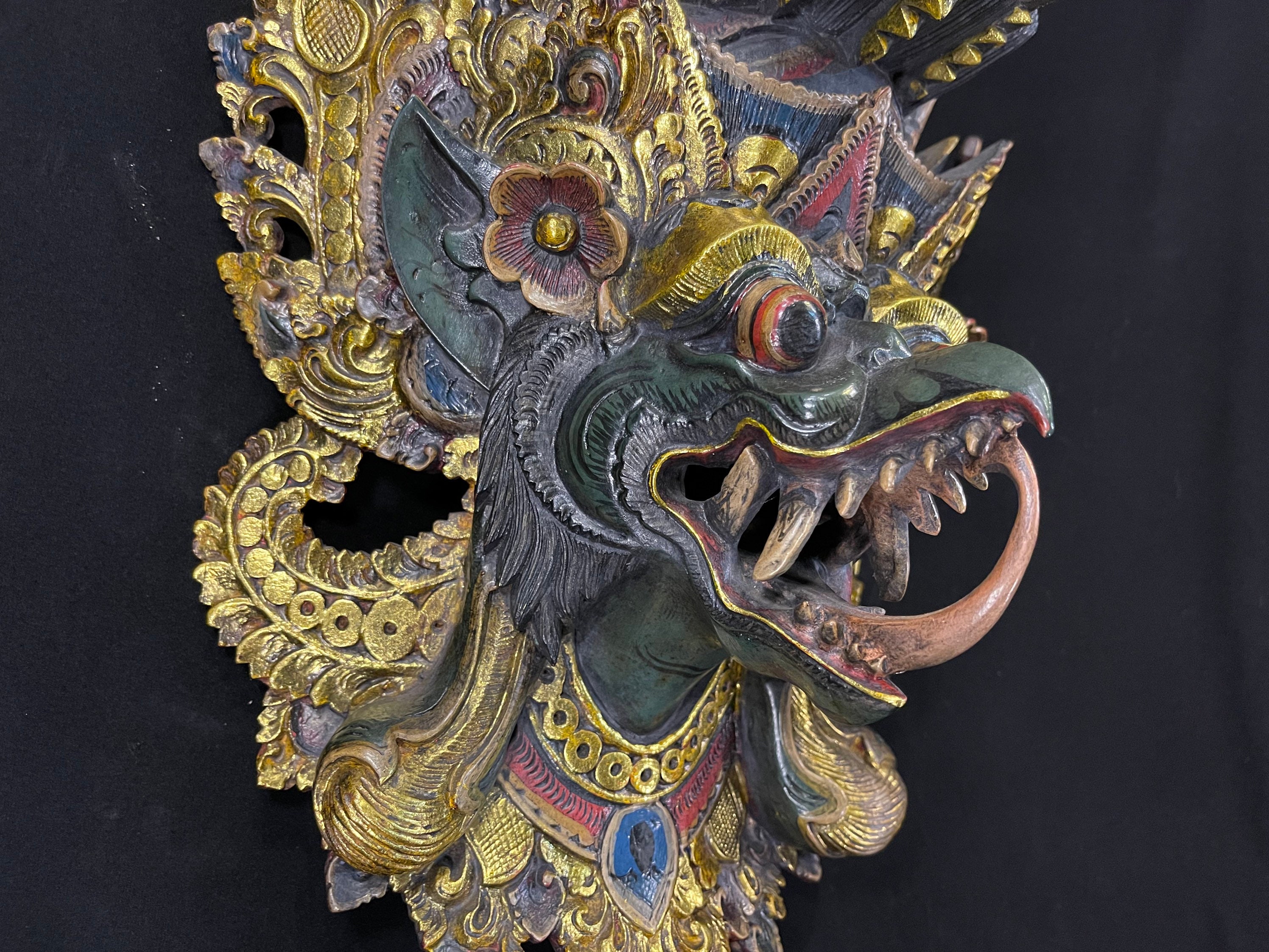 36CM Garuda Wooden Mask | Balinese Eagle Mask | Exclusive Vintage Eagle ...