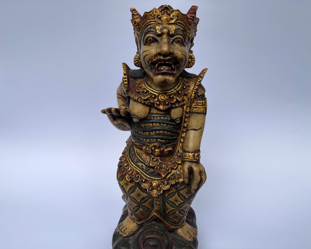 Goddess Durga Wooden Sculpture, Bali Wood Carving, Handcrafted Wood ...