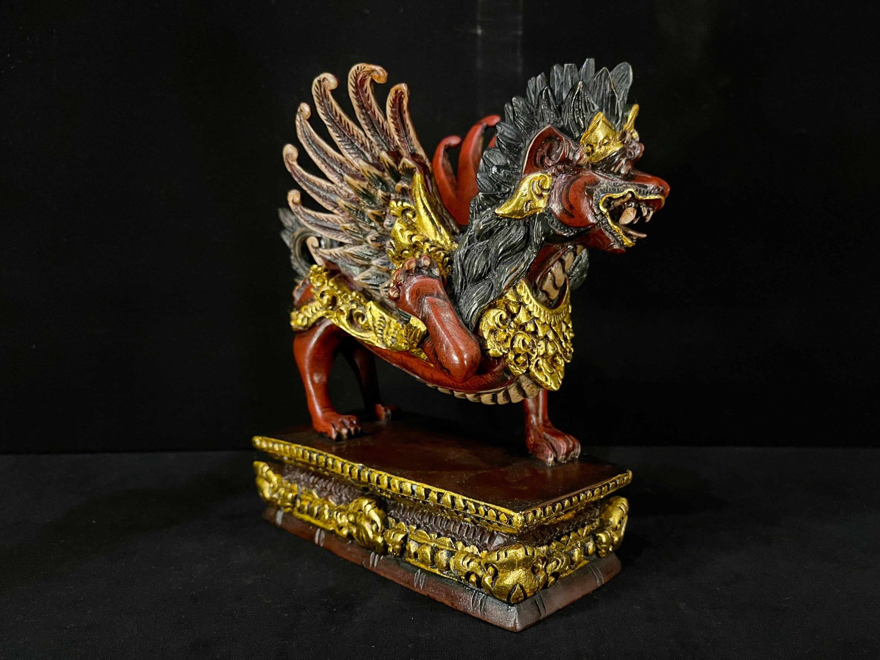 21CM Balinese Singa Barong Winged Lion Sculpture Hand Carving - Etsy