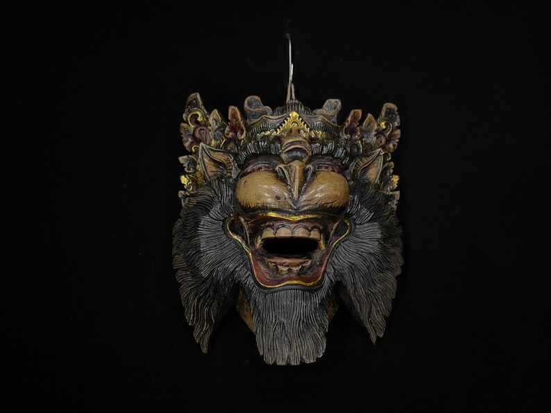 Hanuman Wooden Mask Monkey God Figurines Balinese Barong | Etsy