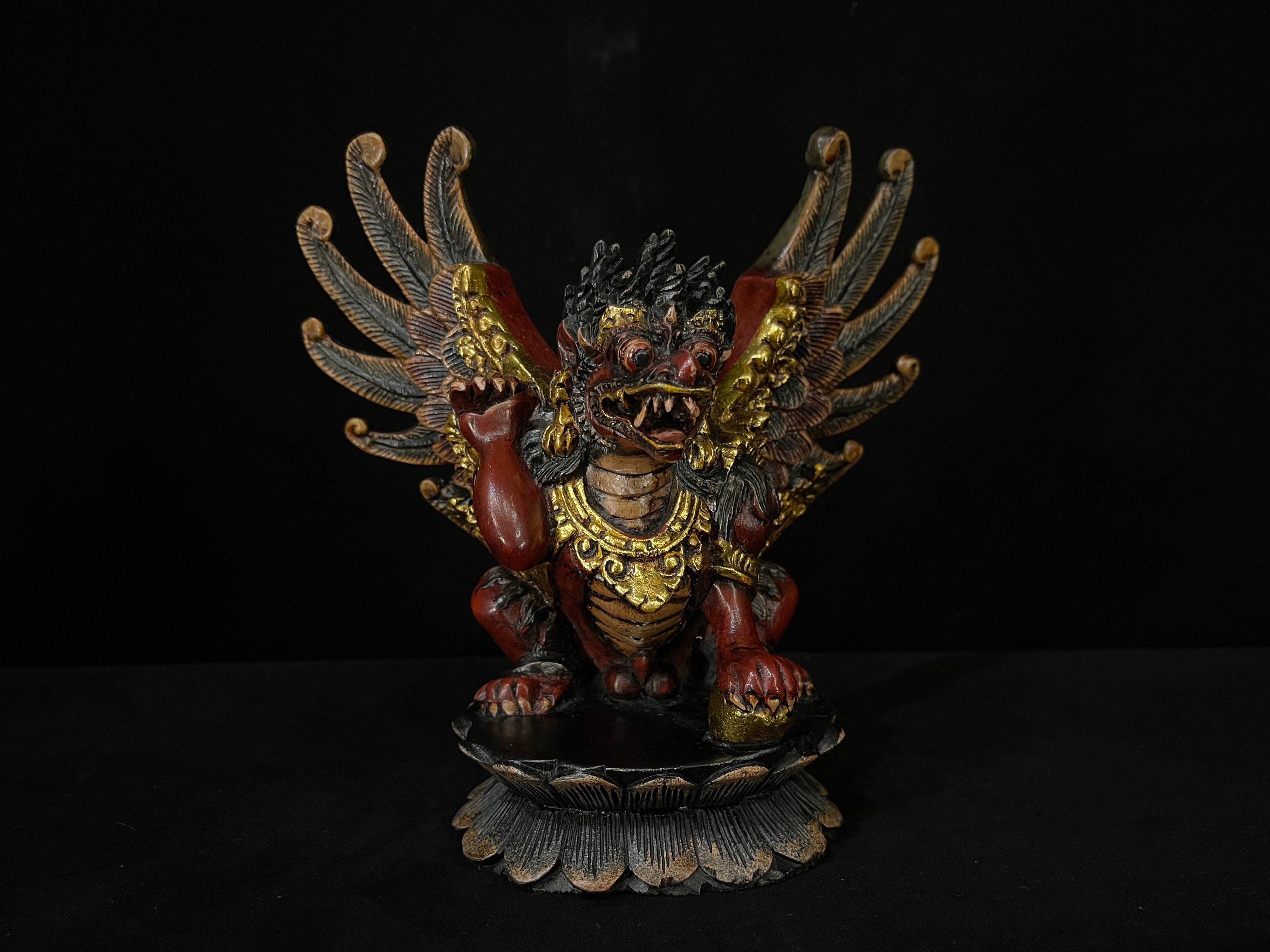 20CM Balinese Singa Barong Winged Lion Sculpture Hand Carving - Etsy