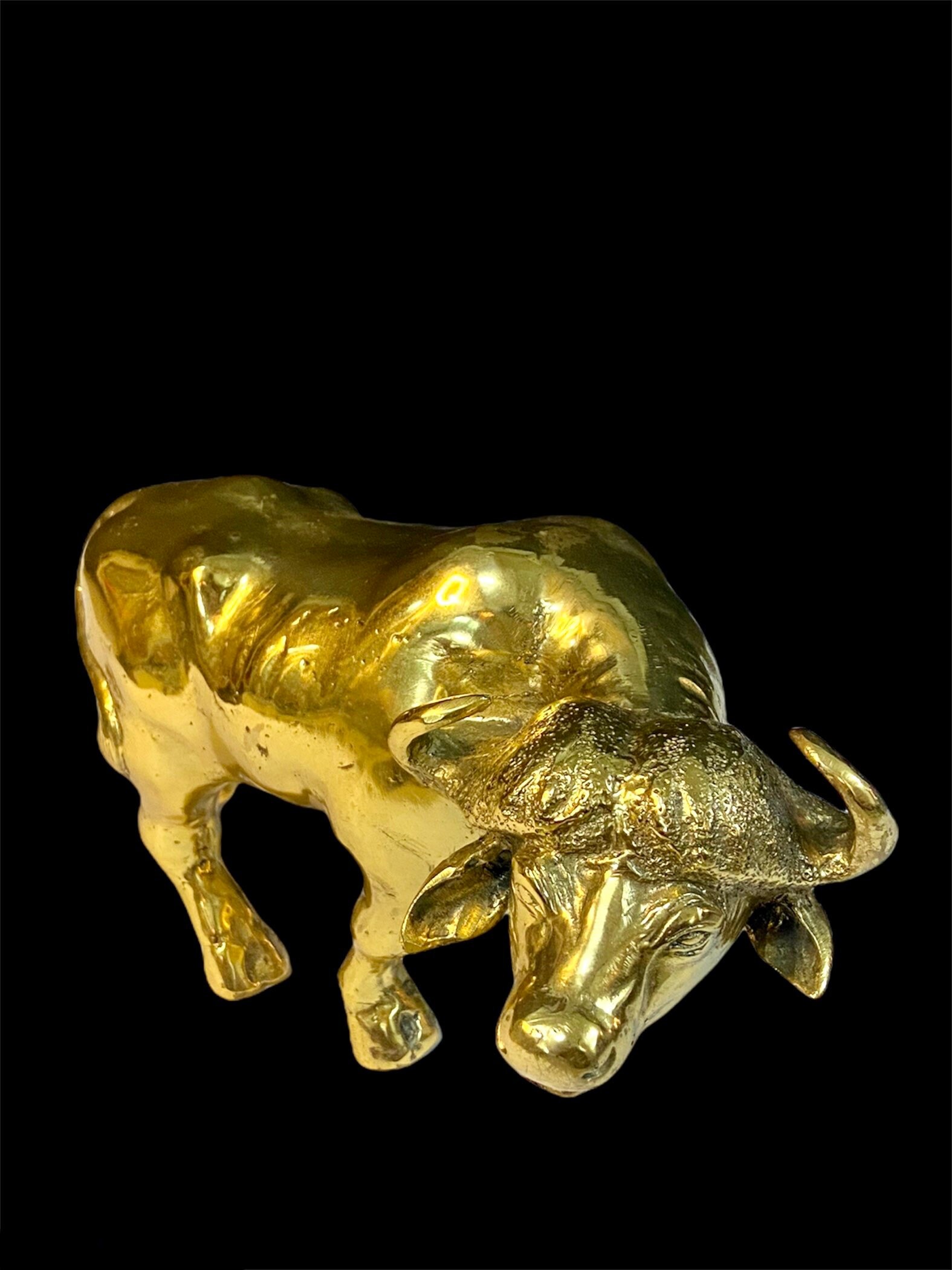 Bison Sculpture Brass Buffalo Statue Bull Animal Sculpture - Etsy