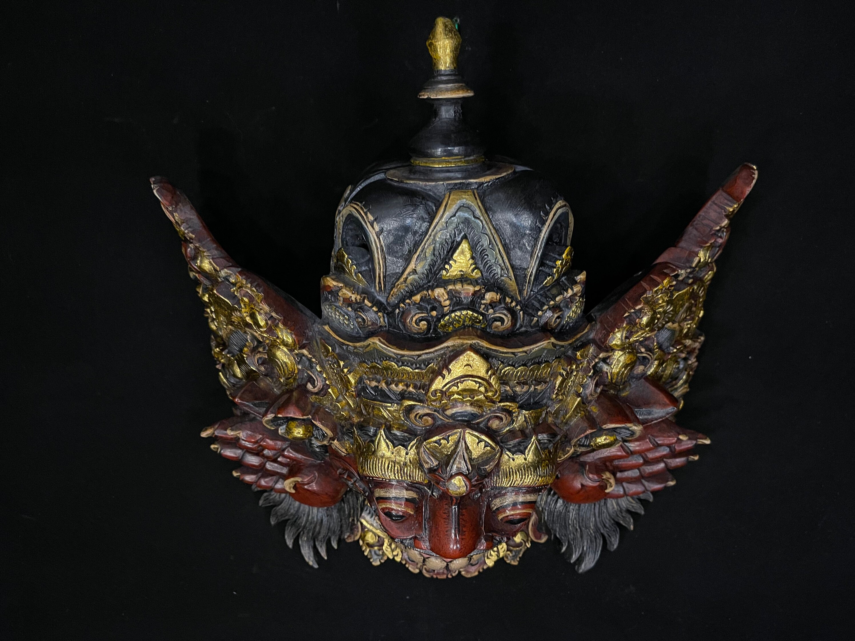 41CM Bhoma Wooden Mask, Balinese Hand Carved Wooden Mask, Vintage ...