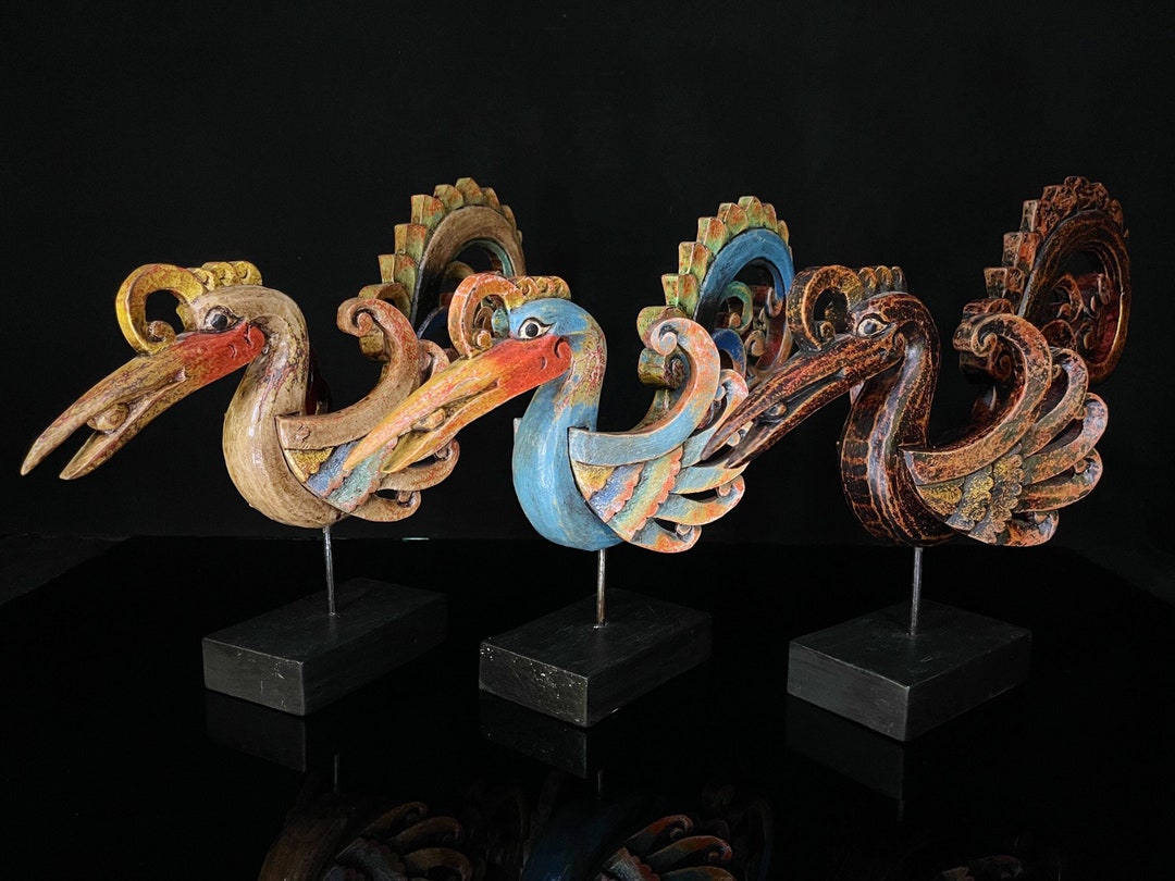 Hornbill Bird Statue Sacred Effigy Hornbill Borneo Dayak Bird Sculpture ...