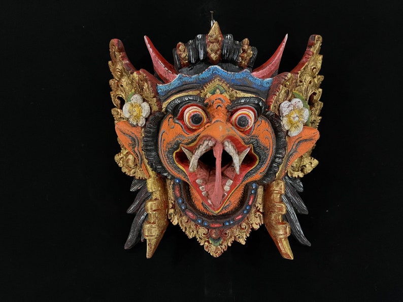 23CM Garuda Wooden Mask | Balinese Eagle Mask | Exclusive Vintage Eagle ...