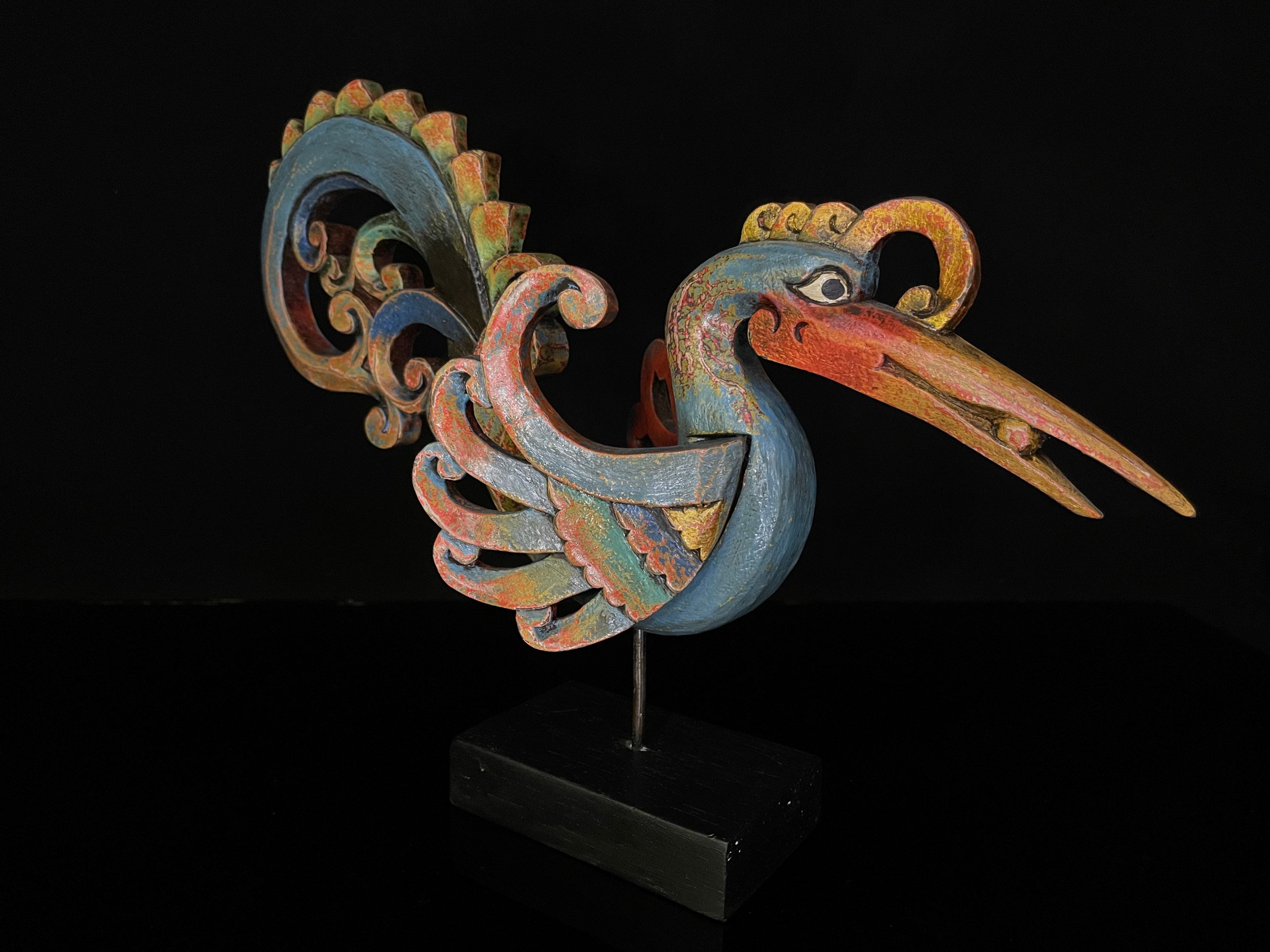 Hornbill Bird Statue Sacred Effigy Hornbill Borneo Dayak Bird Sculpture ...