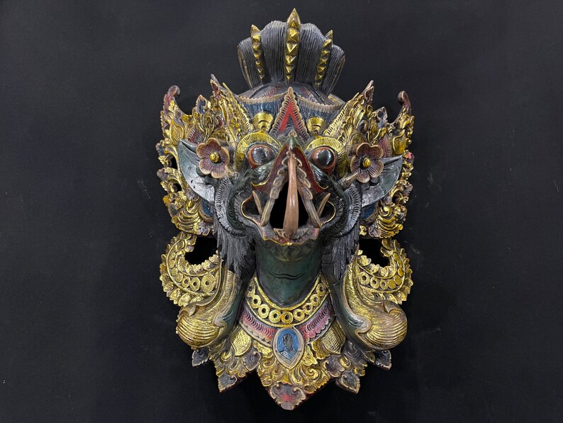 36CM Garuda Wooden Mask | Balinese Eagle Mask | Exclusive Vintage Eagle ...