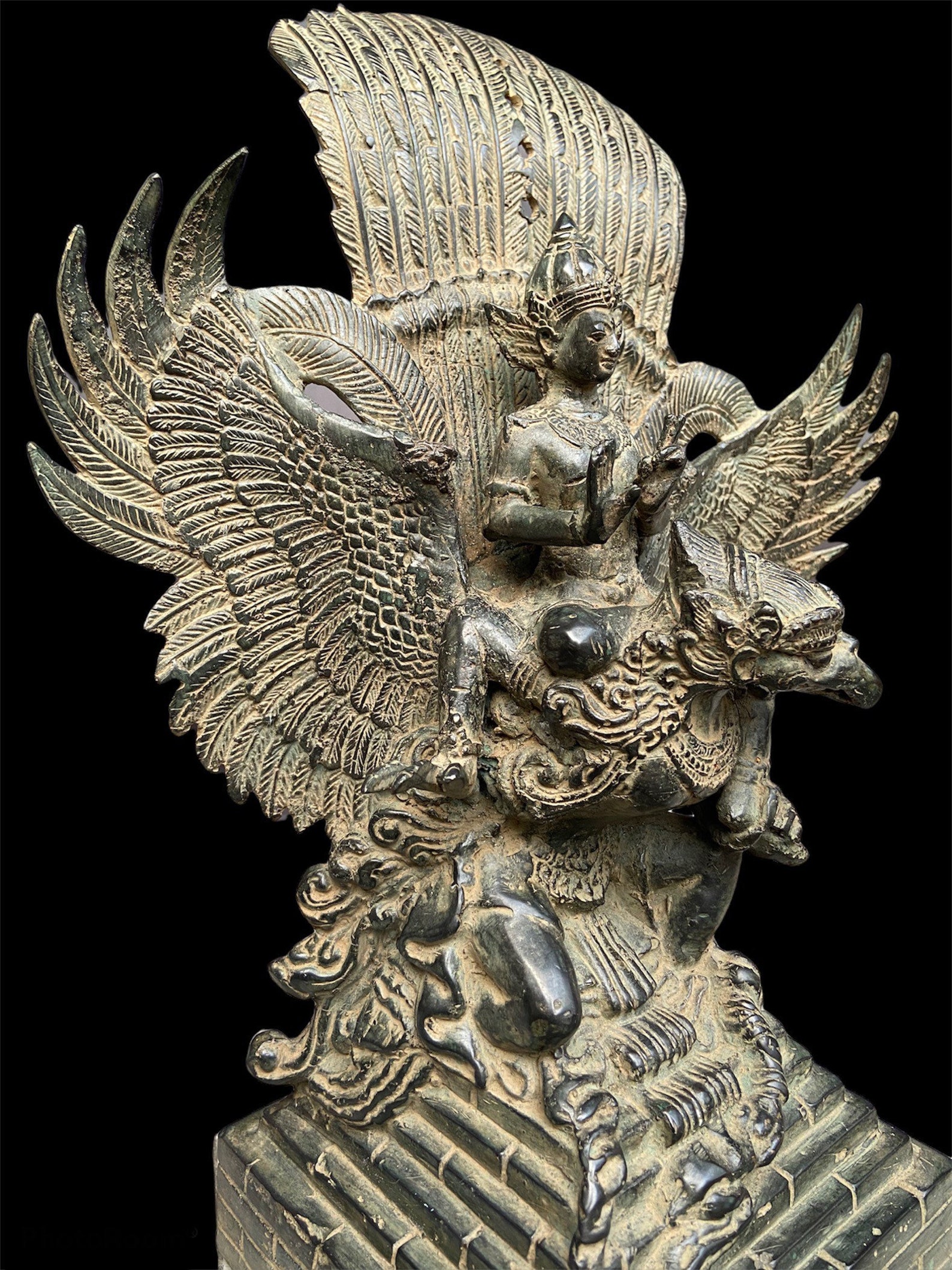 Vishnu Garuda, Bronze Statue 35.5CM, Vishnu Figurine, Vishnu Sculpture ...