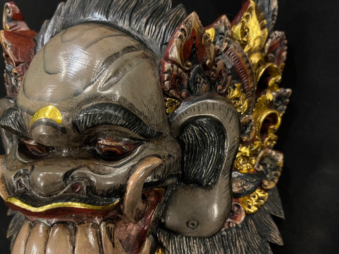 23CM Balinese Celuluk Wood Mask Calonarang Wood Mask Vintage - Etsy