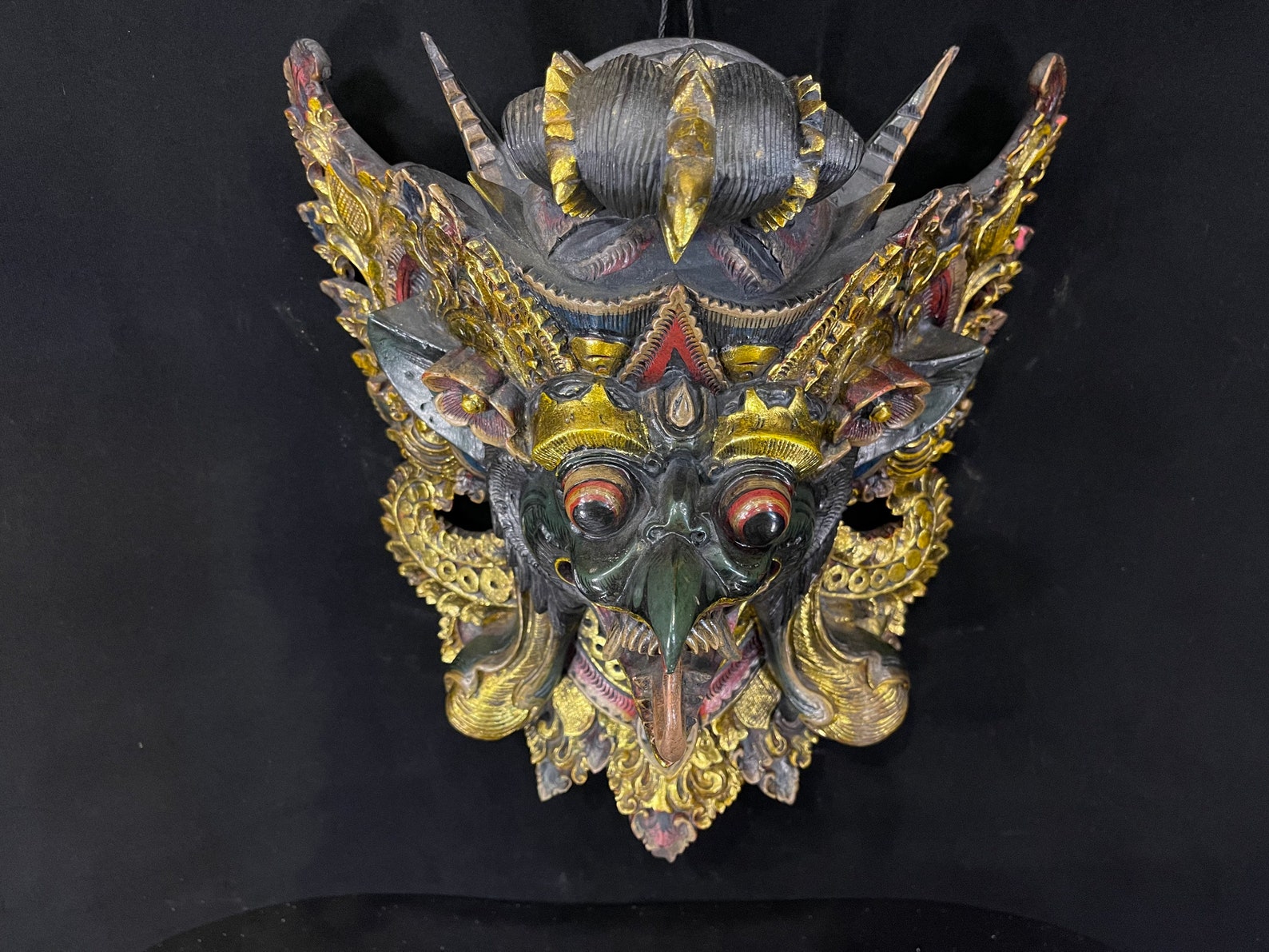 36CM Garuda Wooden Mask | Balinese Eagle Mask | Exclusive Vintage Eagle ...