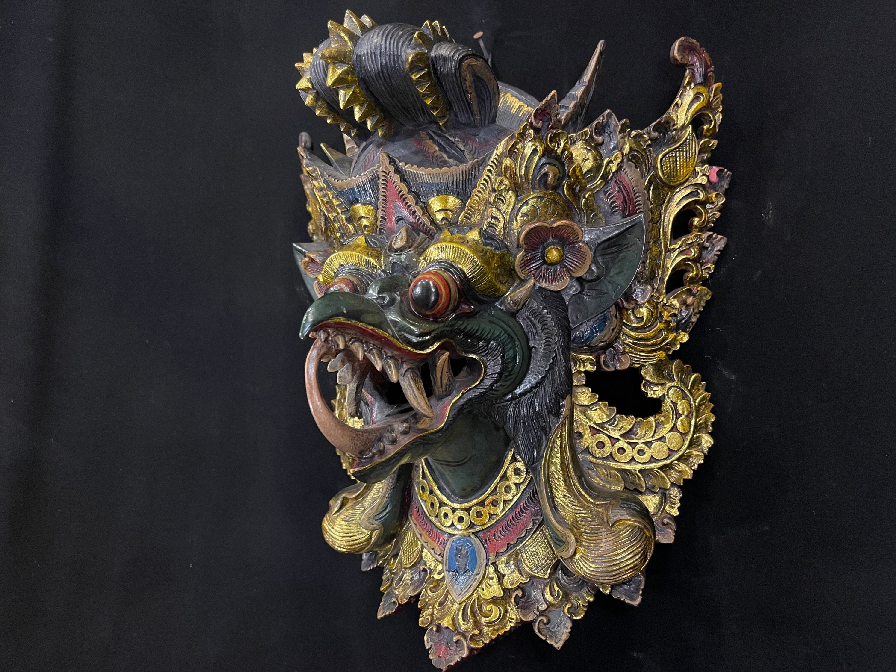 36CM Garuda Wooden Mask | Balinese Eagle Mask | Exclusive Vintage Eagle ...