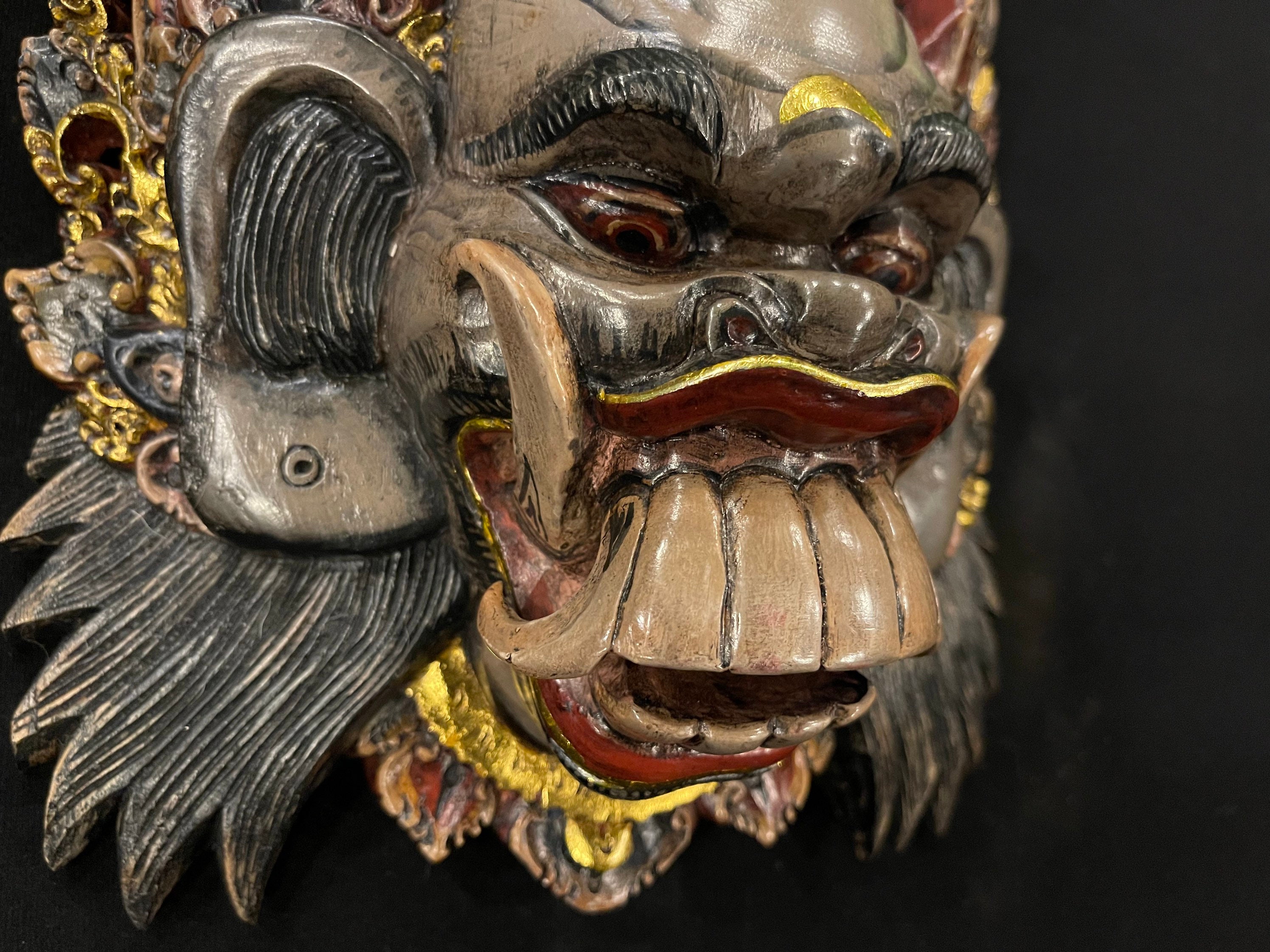 23CM Balinese Celuluk Wood Mask Calonarang Wood Mask Vintage - Etsy