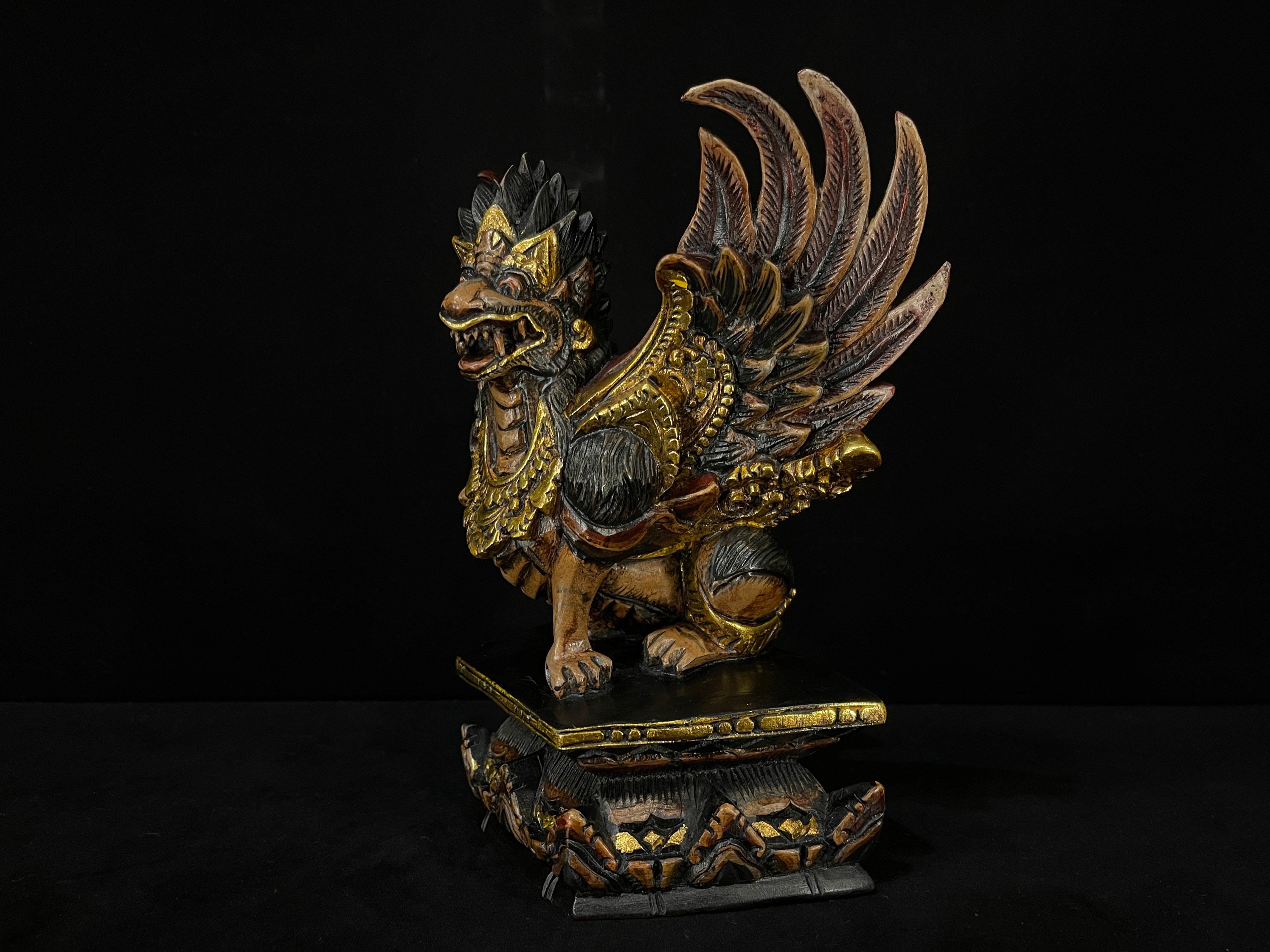 24CM Balinese Barong Singa Winged Lion Sculpture Hand Carving - Etsy