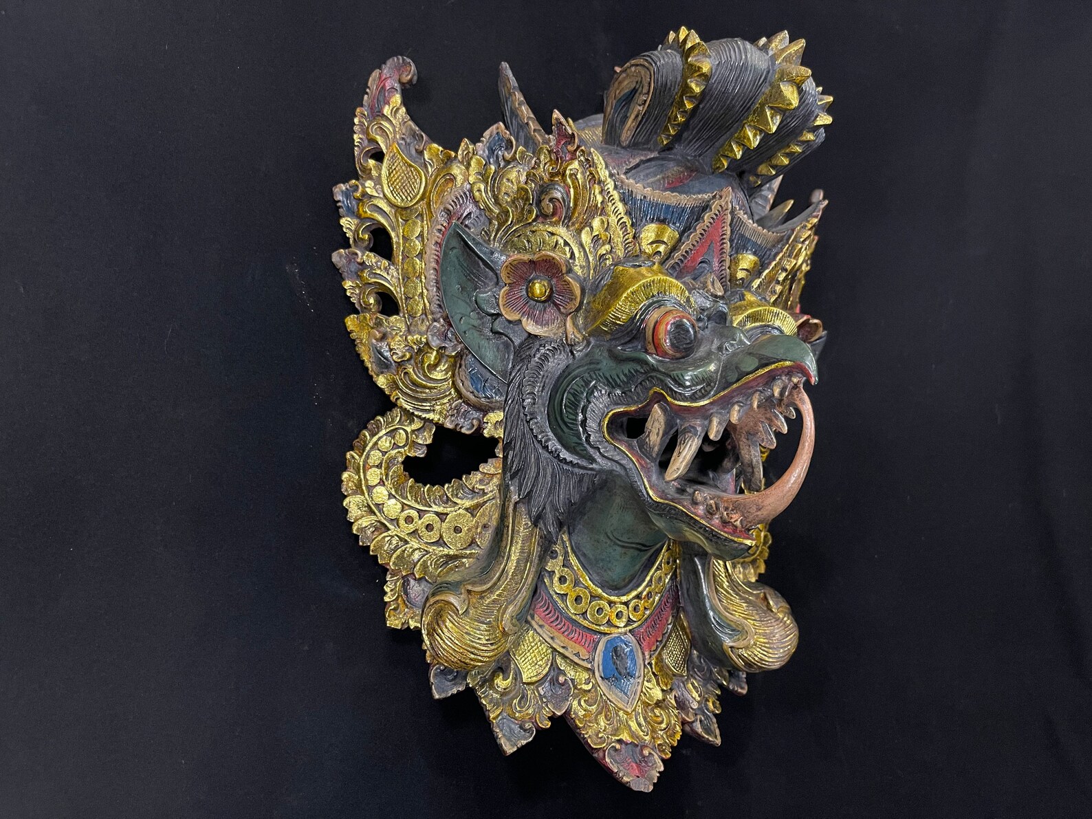 36CM Garuda Wooden Mask | Balinese Eagle Mask | Exclusive Vintage Eagle ...