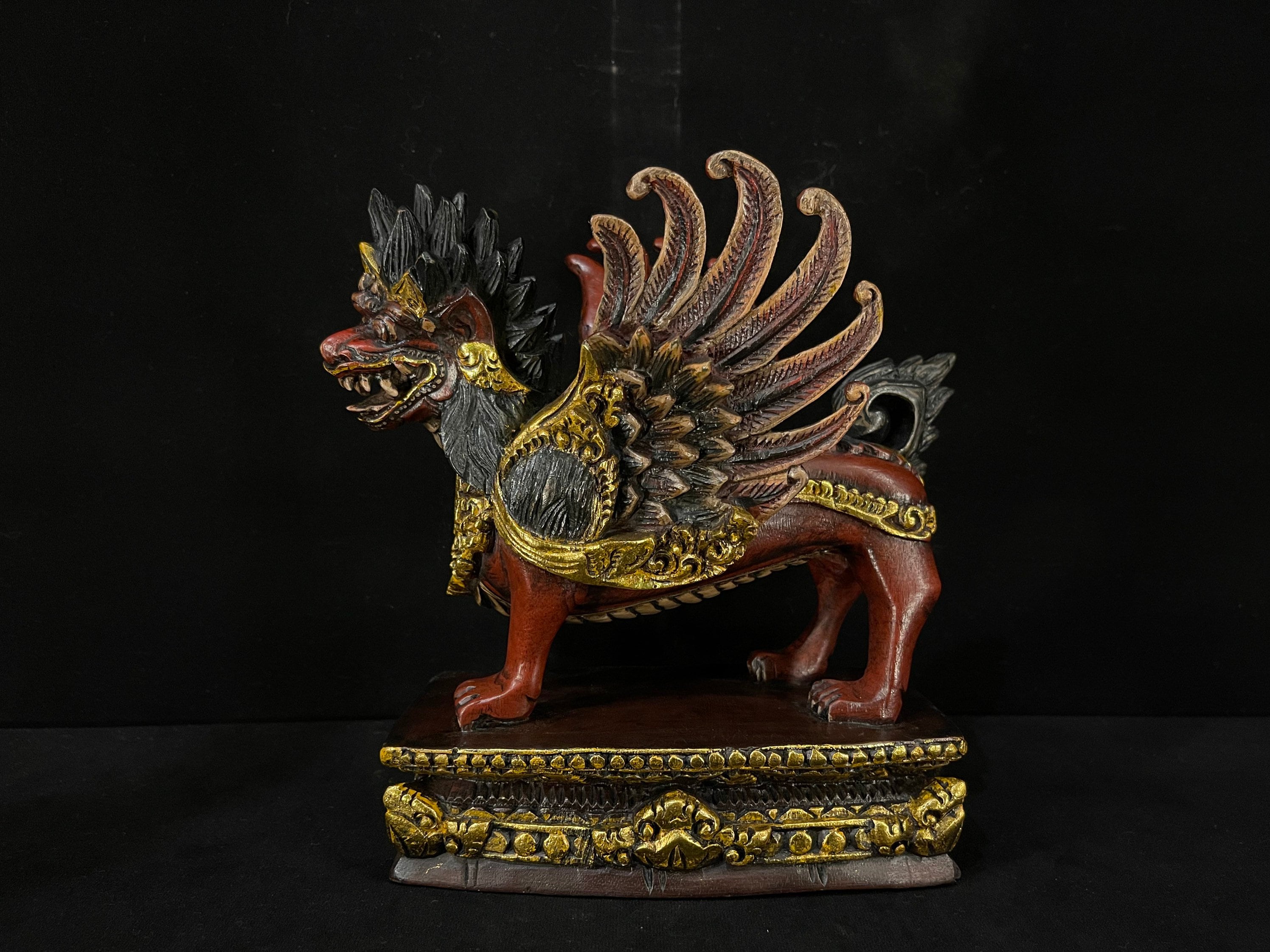 21CM Balinese Singa Barong Winged Lion Sculpture Hand Carving - Etsy