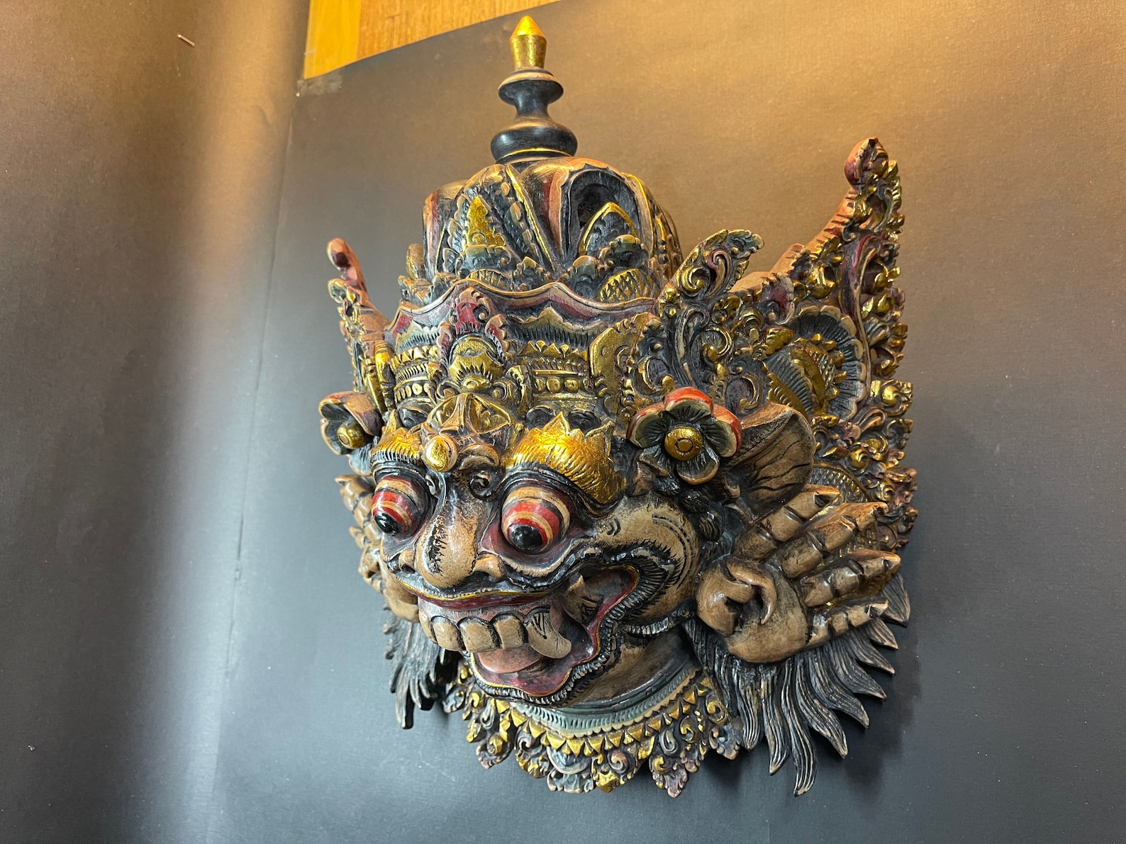 37CM Balinese Bhoma Wooden Mask Bali Barong Wood Mask - Etsy