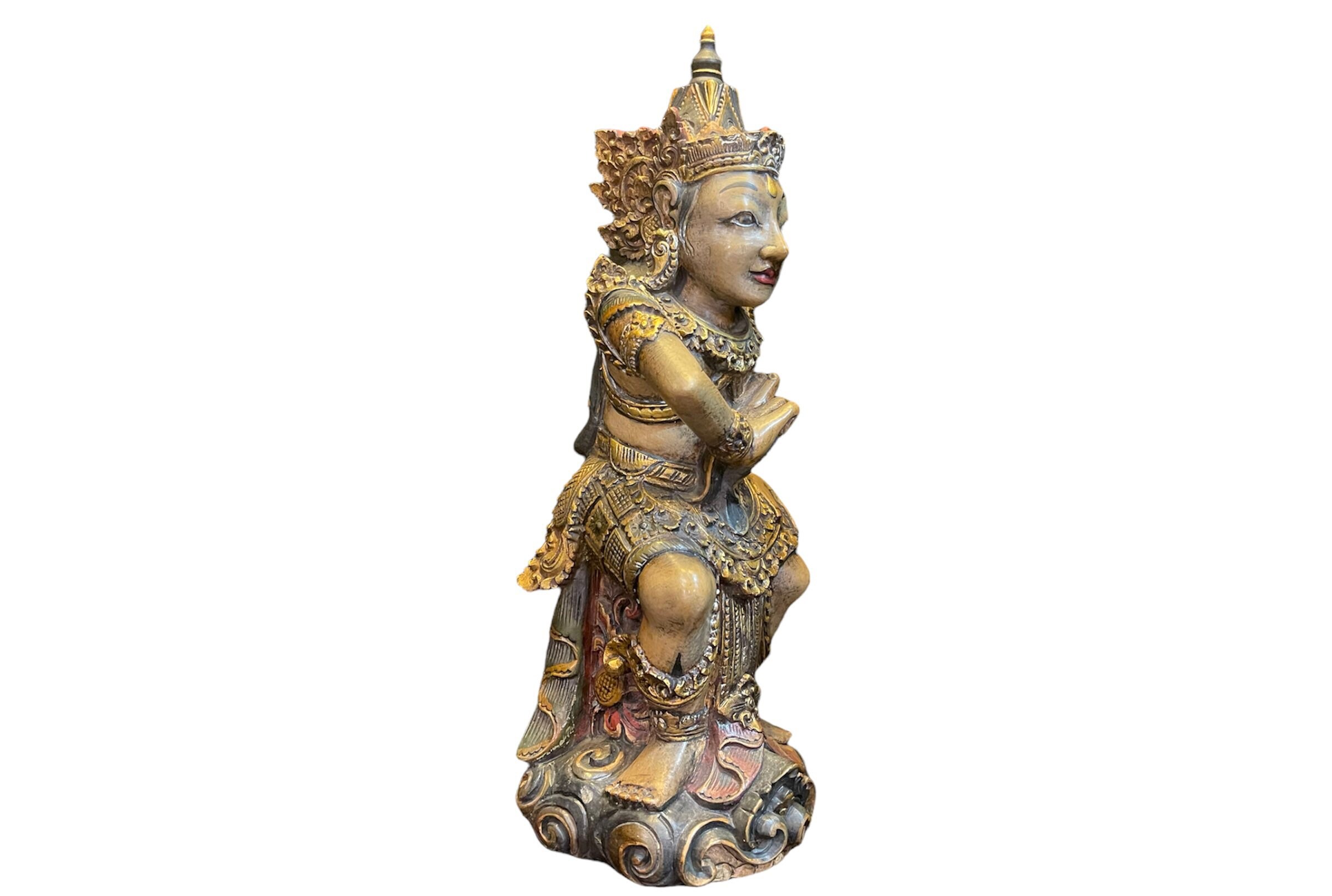 Lord Rama Wooden Sculpture, Ramayana Figurines, Traditional Balinese ...