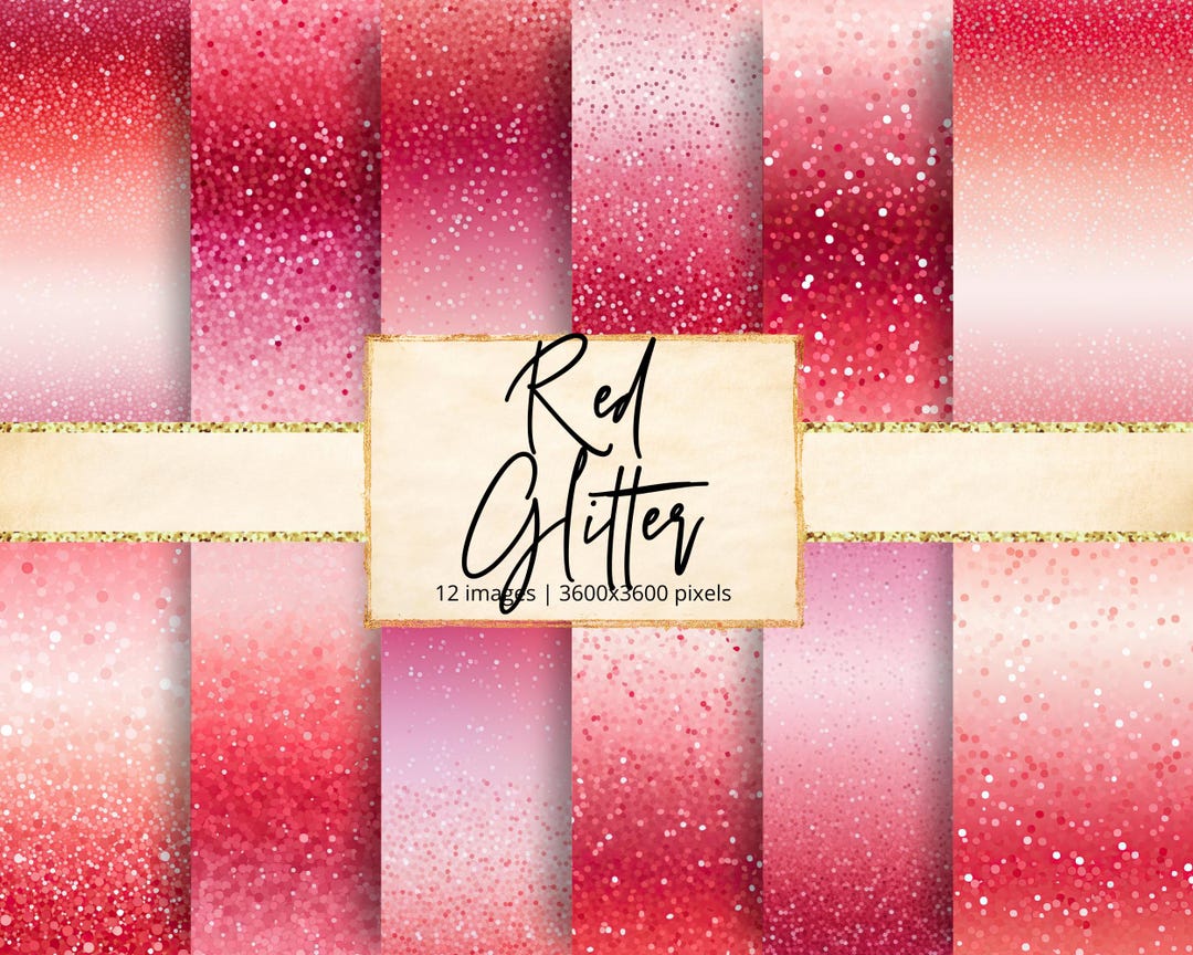 Pink Red Glitter Digital Paper, Foils, Sparkle, Textures, Shine, Ombre ...