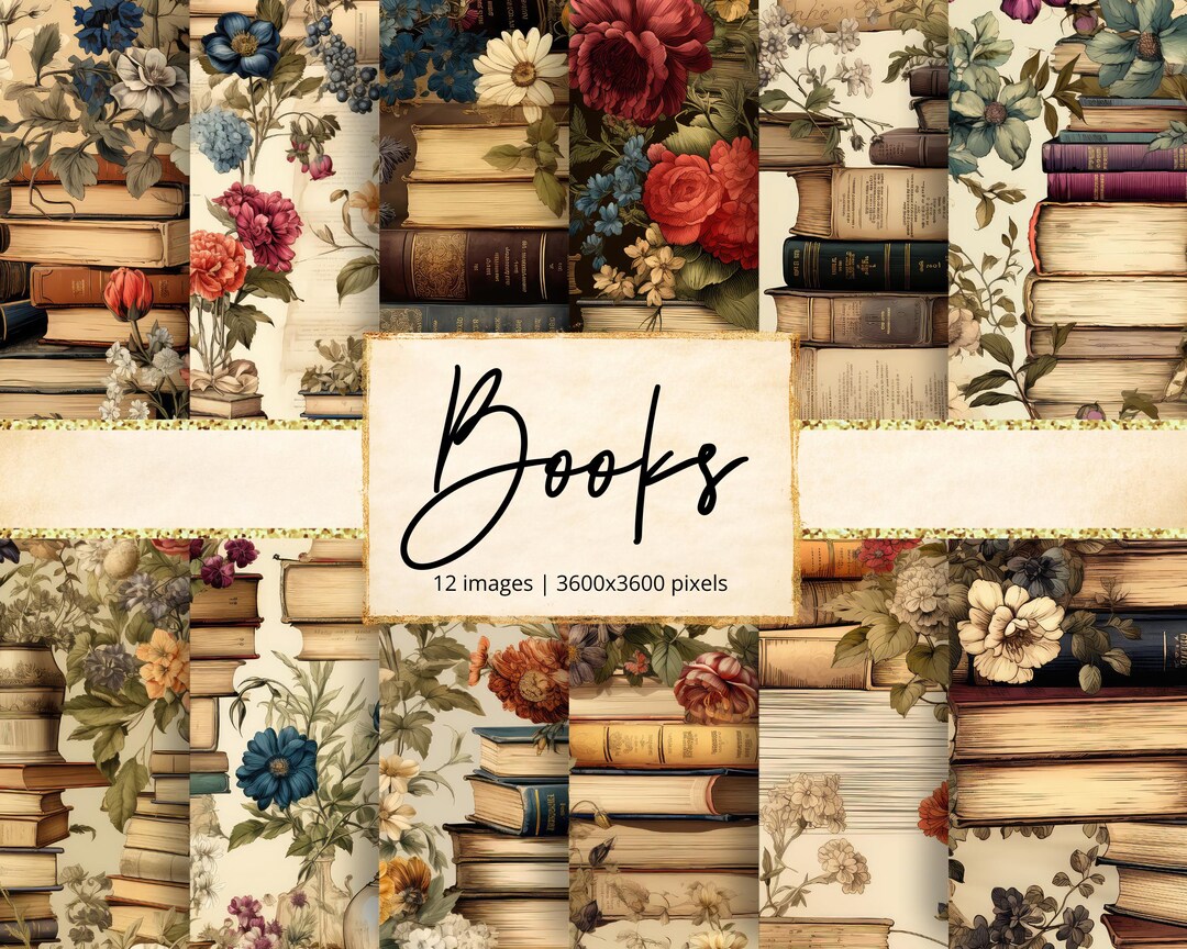 Books Digital Paper, Library Junk, Vintage Book, Bookshelf, Reading ...