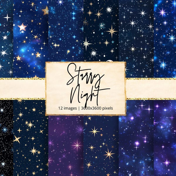 Starry Night Paper - Etsy