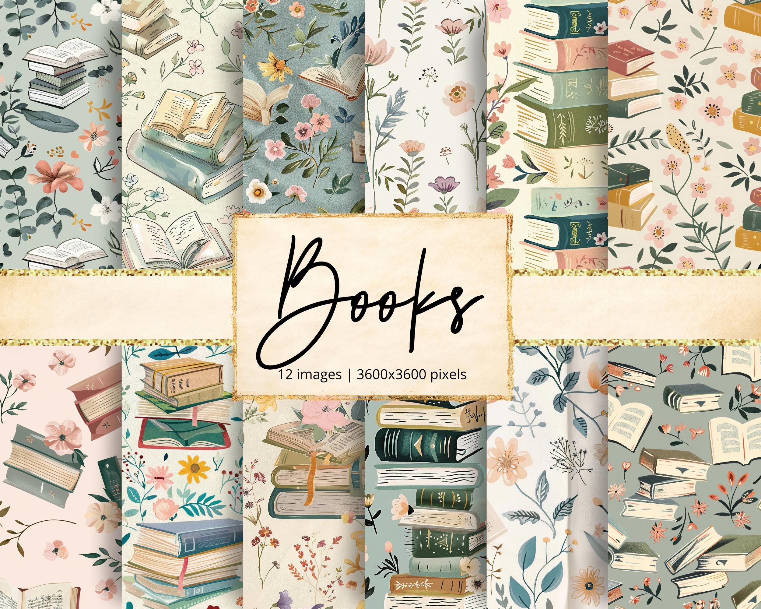 Books Digital Paper, Library Junk, Vintage Book, Bookshelf, Reading ...