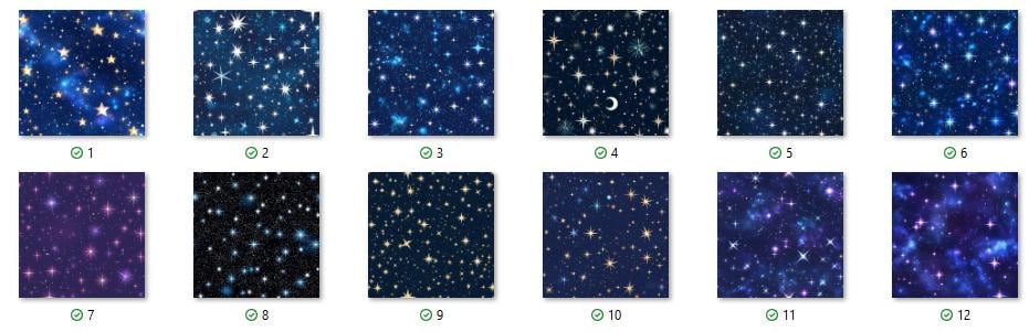 Starry Night Digital Paper, Stars, Galaxy, Sky, Astronomy, Celestial ...