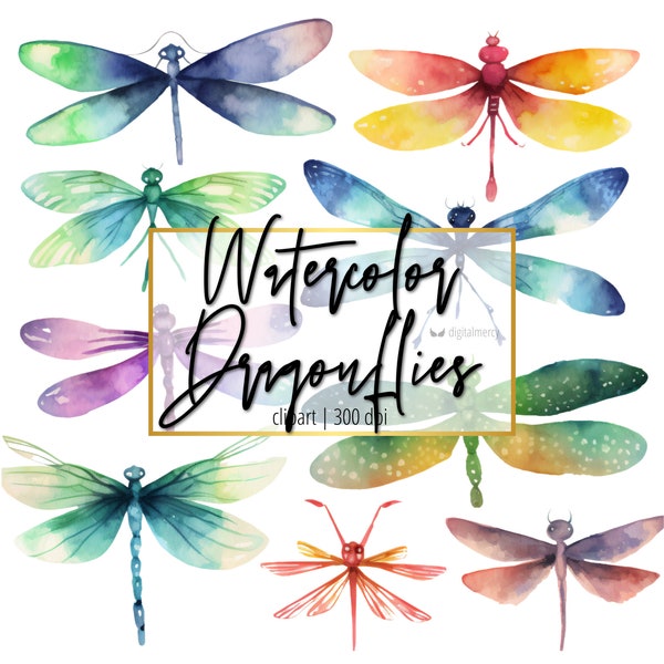Dragonfly Clipart - Etsy
