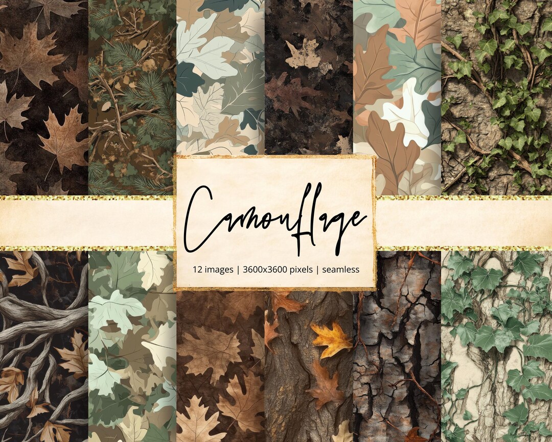 Camo Digital Paper, Camouflage, Army, Military, Tactical, Jungle ...