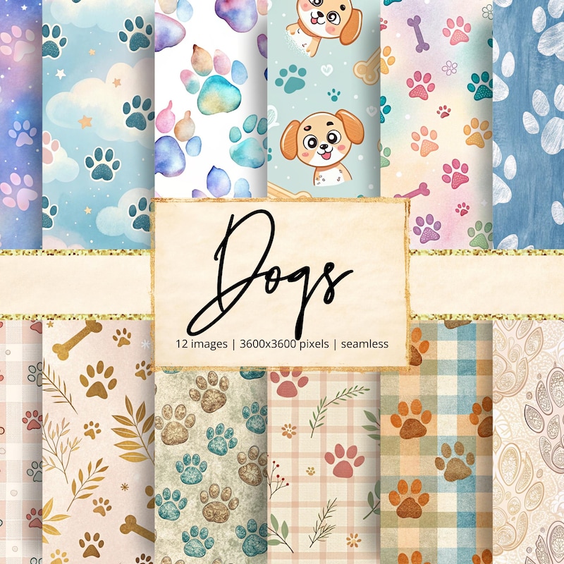 Cute Pets Scrapbook Paper - Etsy