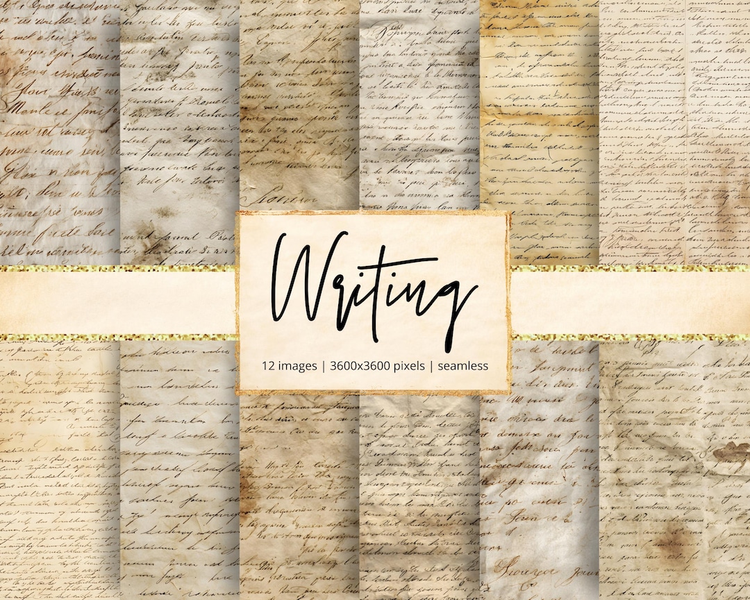 Writing Digital Paper, Handwriting, Script, Calligraphy, Old, Vintage ...