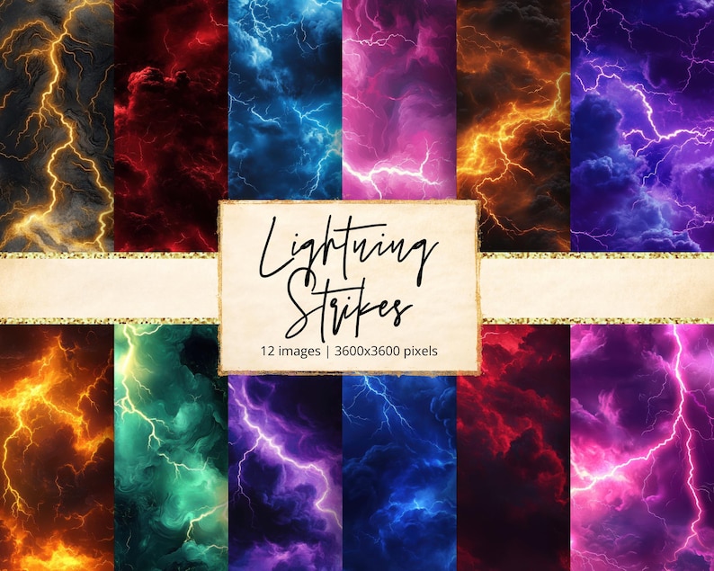 Lightning Strikes Digital Paper, Thunderbolt, Storm, Spark, Shock, Sky ...