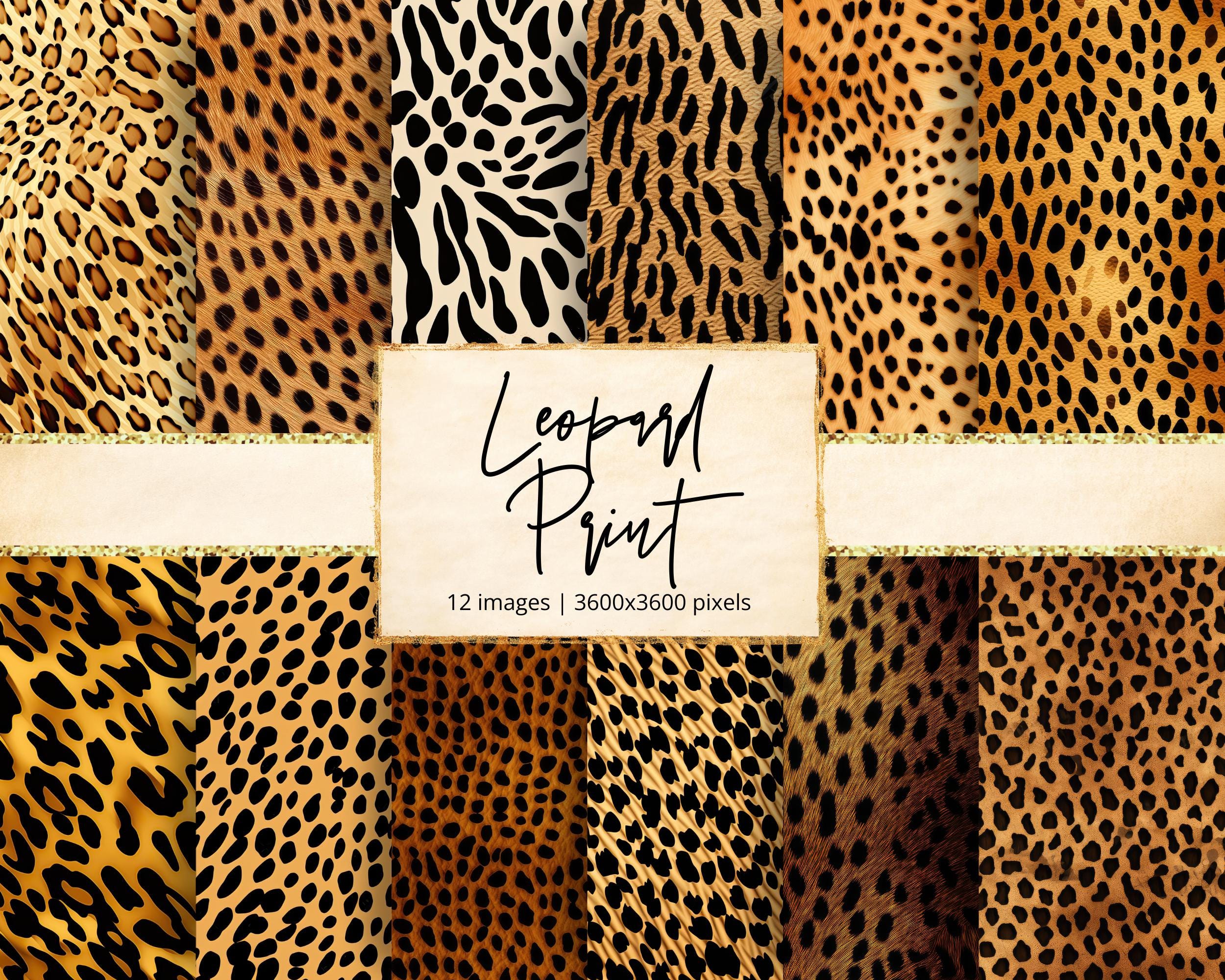 Leopard Print Digital Paper, Animal Print, Cheetah Print, Fur Animal ...