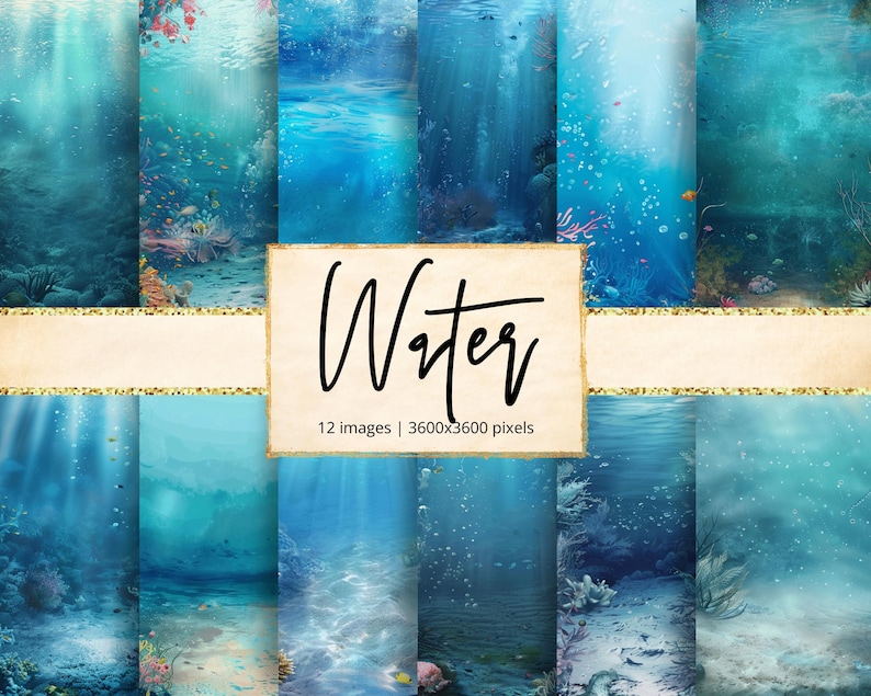 Water Digital Paper, Underwater, Ocean, Sea, Lake, River, Waterfall ...