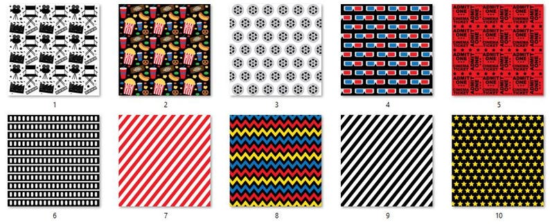 Movies Digital Paper, Cinema, Theater, Movie Night, Popcorn, Tickets ...