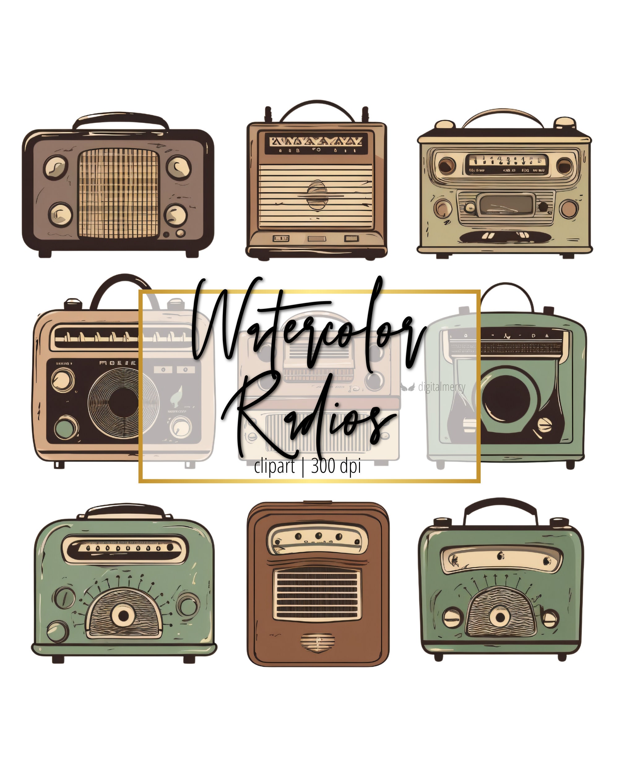 Vintage Radio Clip Art