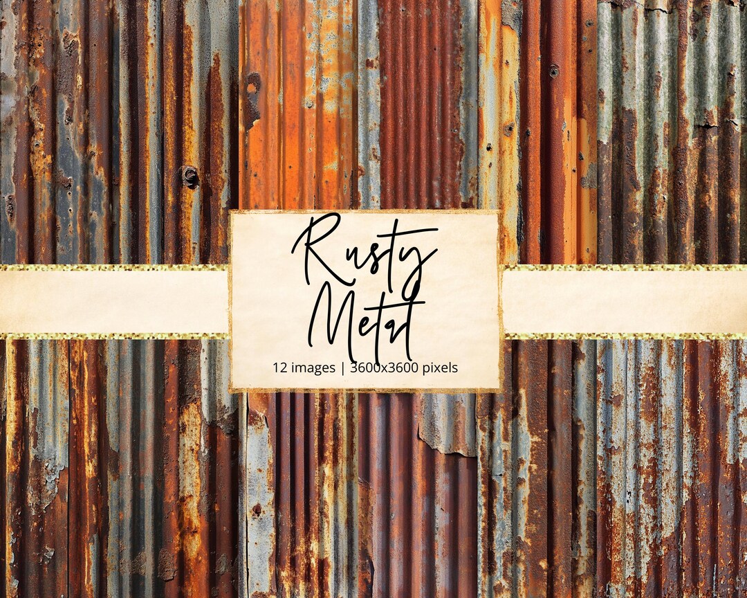 Rusty Metals Digital Paper, Brushed Metal, Metallic Texture, Steampunk ...