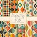 Retro Midcentury Digital Paper, Mid Century Modern, 50s Pattern, 1950s ...